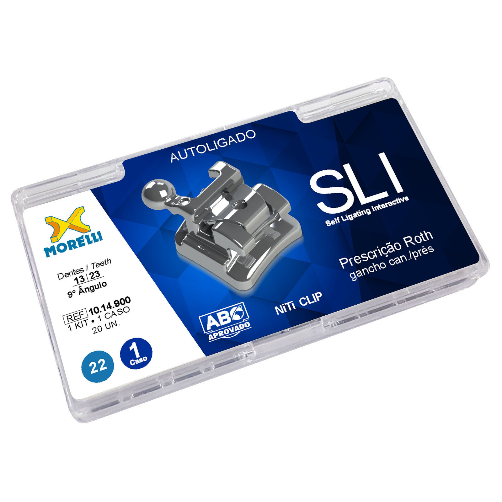 Bracket Roth Autoligante Metálico SLI Slot .022″ Canino 9° Con Gancho ...